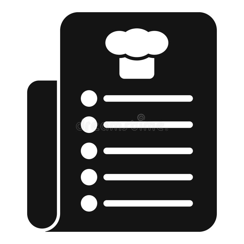 Restaurant Menu with Chef Hat Icon Representing Food Ordering Stock ...