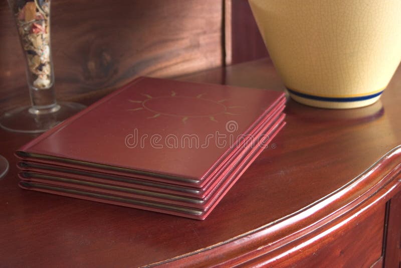 Restaurant menu - closed stock photo. Image of reserve - 438122
