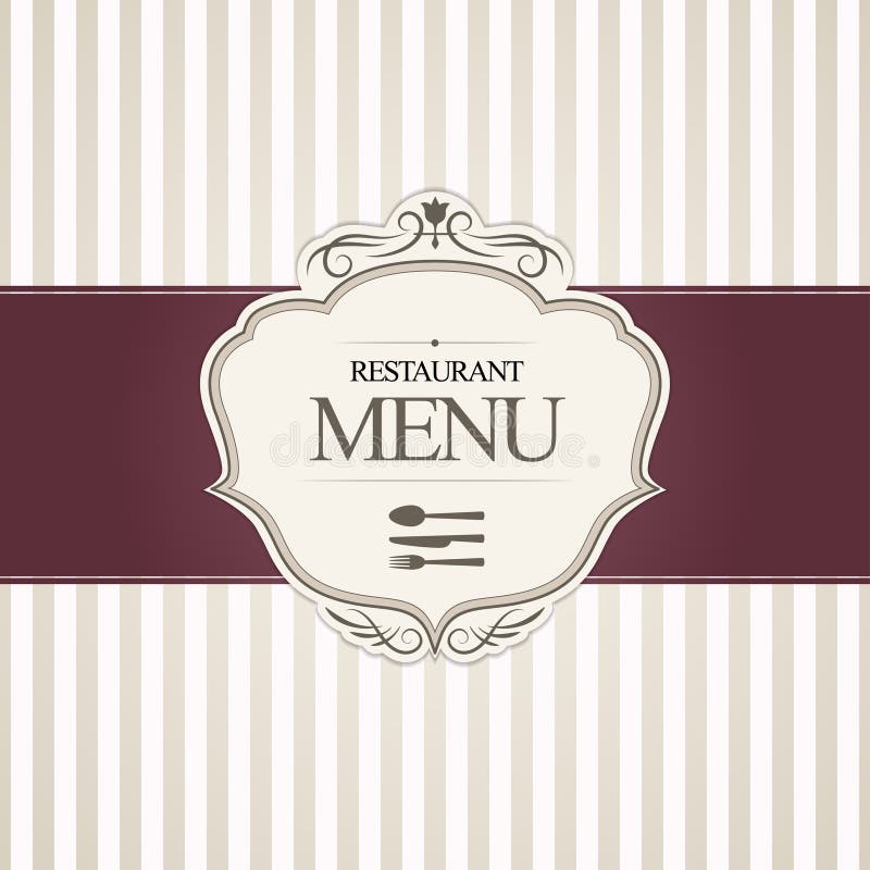 Restaurant Menu Cover Design Stock Vector - Illustration of cover, food ...