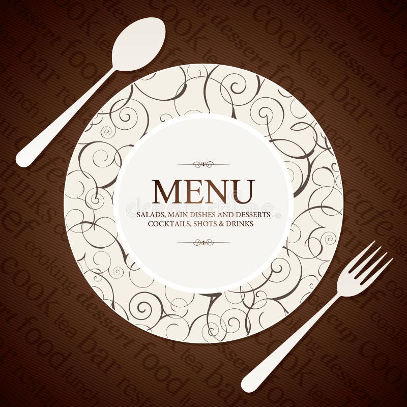 Chalkboard Menu Template for Restaurant, Background and Food Frame ...