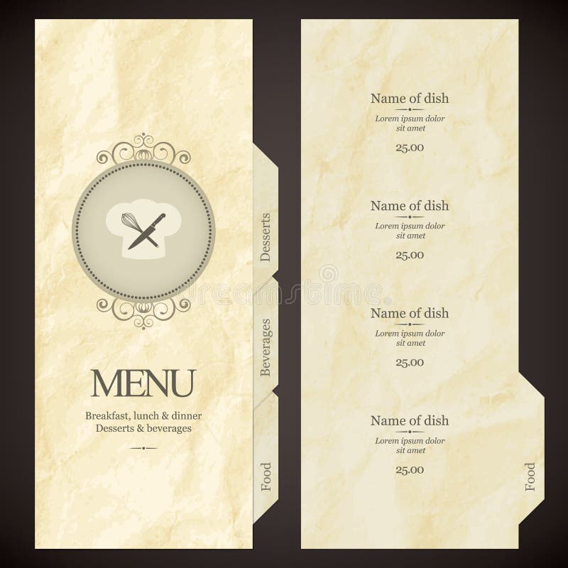 Restaurant Menu Modern Design Layout Stock Vector - Illustration of ...