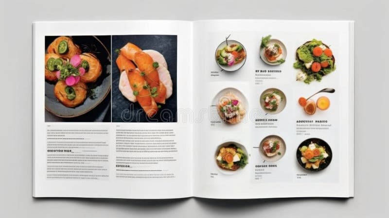 Restaurant Menu Design, Appealing Food Photography & Layout Stock ...