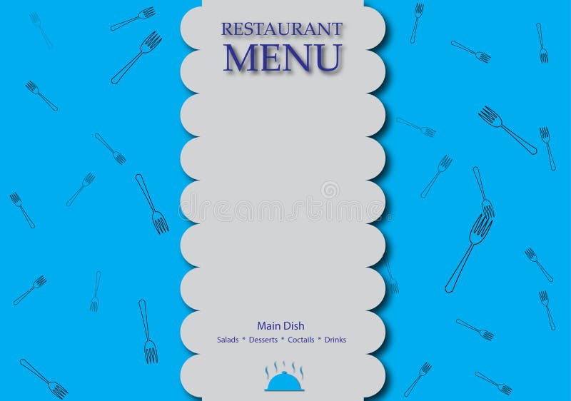 Restaurant menu design stock illustration. Illustration of fork - 64545311