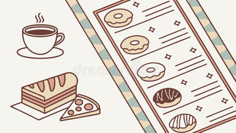 Menu with Food Icons, Depicting Restaurant Menu and Culinary Choices ...