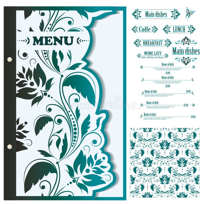 Restaurant Menu Design Template - Vector Stock Vector - Illustration of ...