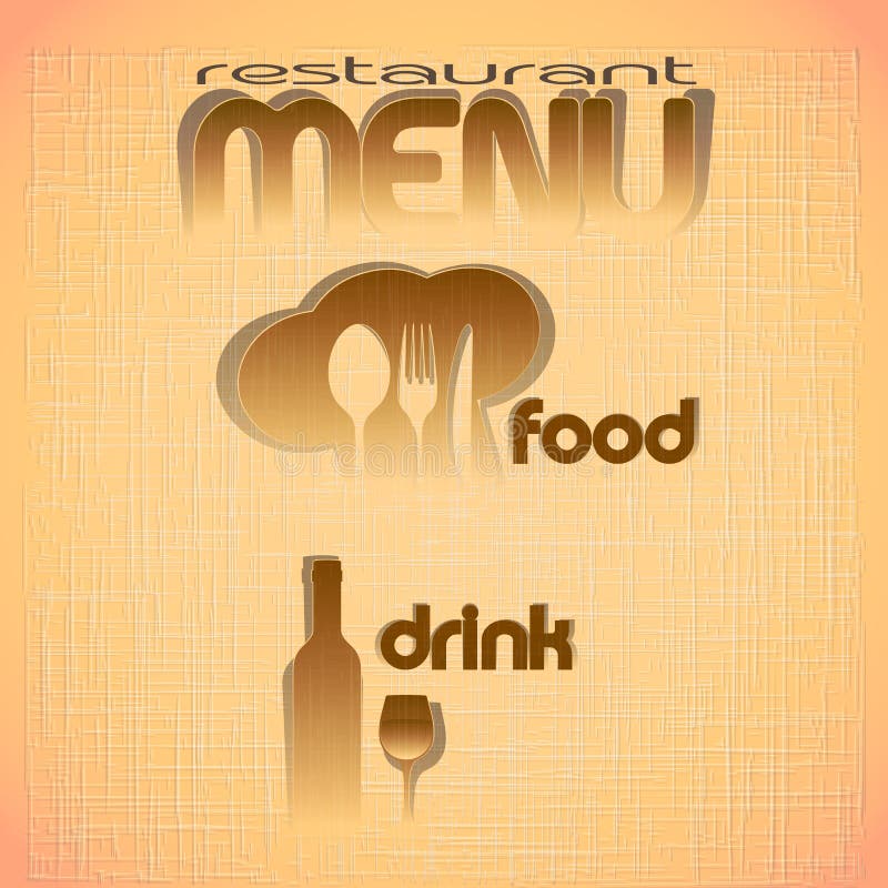 Restaurant Menu with the Figures of Layers Stock Vector - Illustration ...