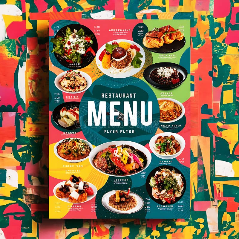 Restaurant Food Menu Poster Design Template Stock Photo - Image of ...