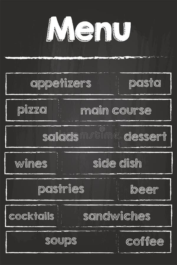 Restaurant Menu Food and Drinks Stock Vector - Illustration of ...