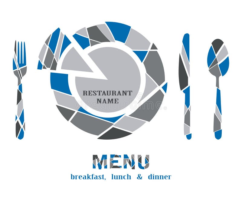Restaurant Menu Geometric on White Background Stock Vector ...