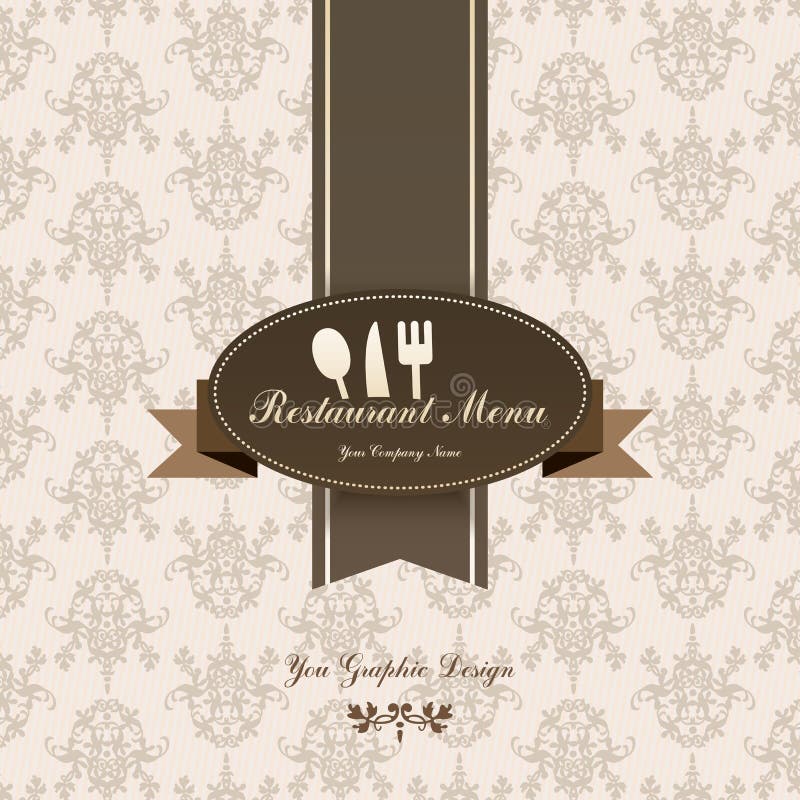 Restaurant Menu Graphic Design Background Postcard Stock Vector ...
