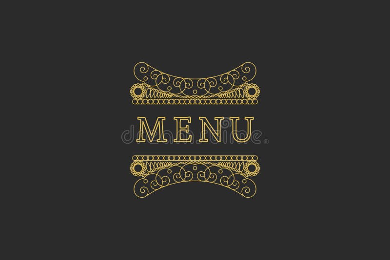 Restaurant Menu Headline with Chalkboard Stock Vector - Illustration of ...