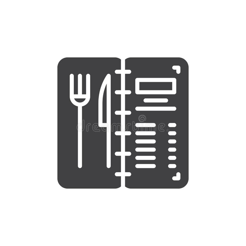 Restaurant Menu Icon Vector, Filled Flat Sign Stock Vector ...