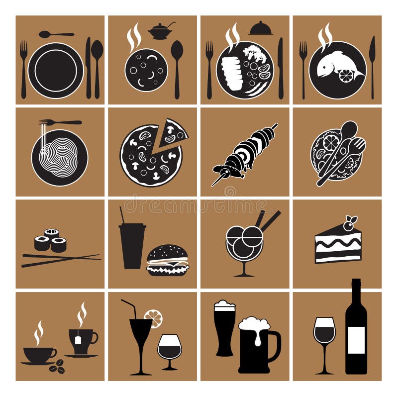 Restaurant menu icons stock vector. Illustration of cook - 38164499