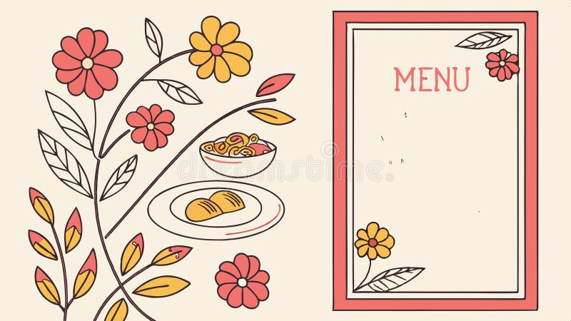 Restaurant Menu Page Template, Food and Dining Service Design Vector ...