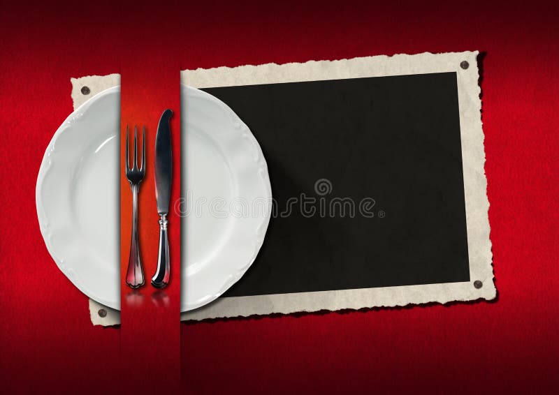 Restaurant Menu with Photo Frame Stock Photo - Image of design, party ...