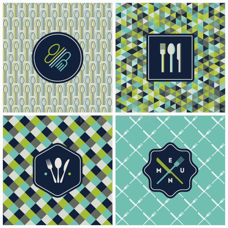 Restaurant Menu Seamless Pattern. Vector Set Stock Vector ...