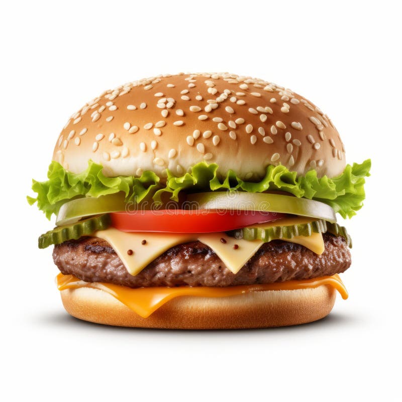 Realistic Burger Psd File with Stunning Light and Shadow Effects Stock ...