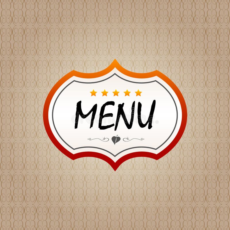 Restaurant Menu Sticker Booklet Classic Stock Vector - Illustration of ...