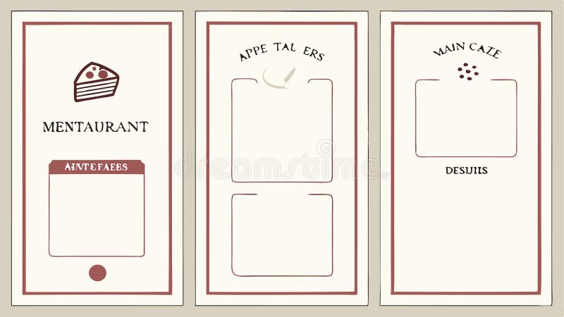 Restaurant Menu Template with Blank Space for Food and Drinks ...