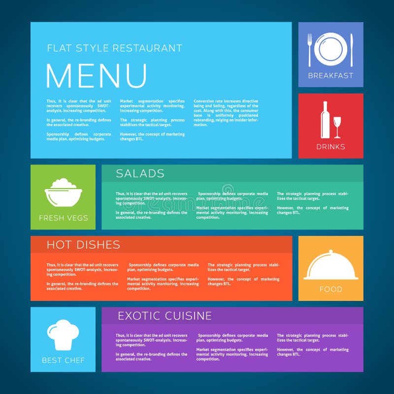 Restaurant Cafe Set Menu Graphic Design Template Stock Vector ...