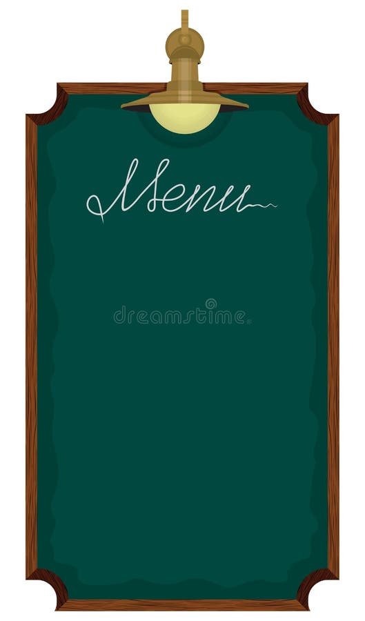 Menu Board Outside a Restaurant or Cafe Stock Vector - Illustration of ...