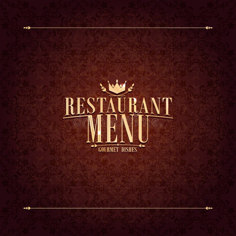 Restaurant Menu , Vintage Card Stock Vector - Illustration of crown ...
