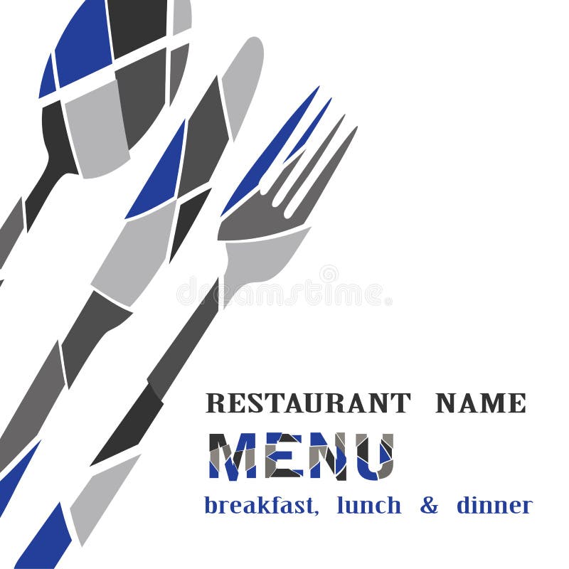 Restaurant Menu Geometric On White Background Stock Vector ...
