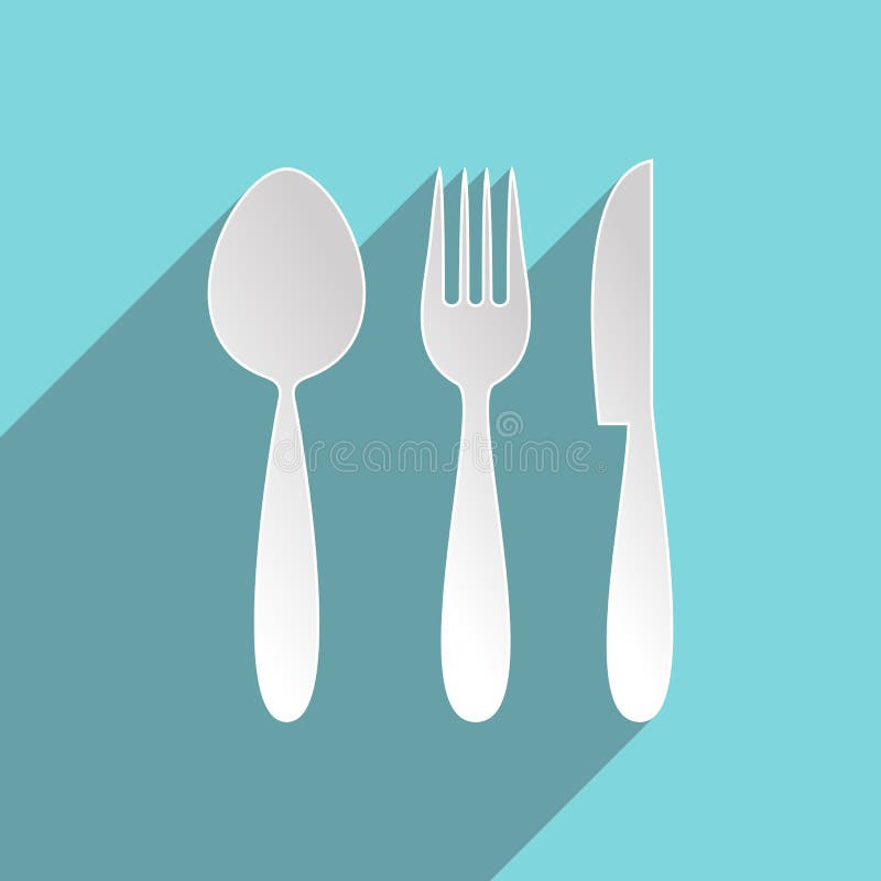 Multicolored Cutlery Icons Set Stock Vector - Illustration of book ...