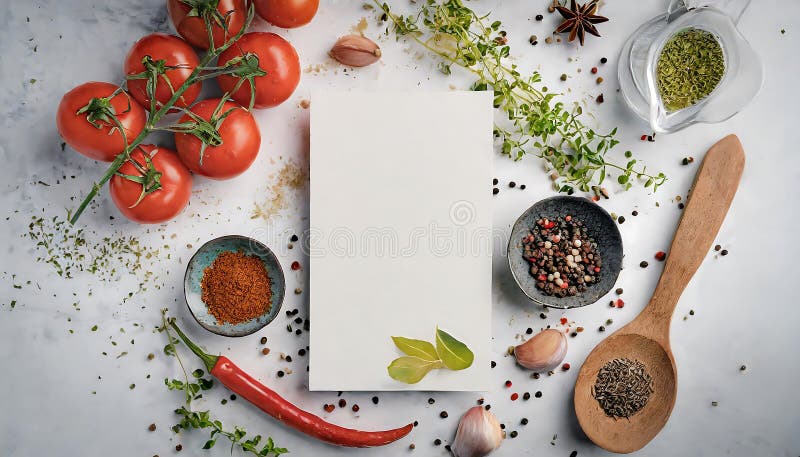 Restaurant Mockup. Top-down View of a Blank Restaurant Menu Card ...