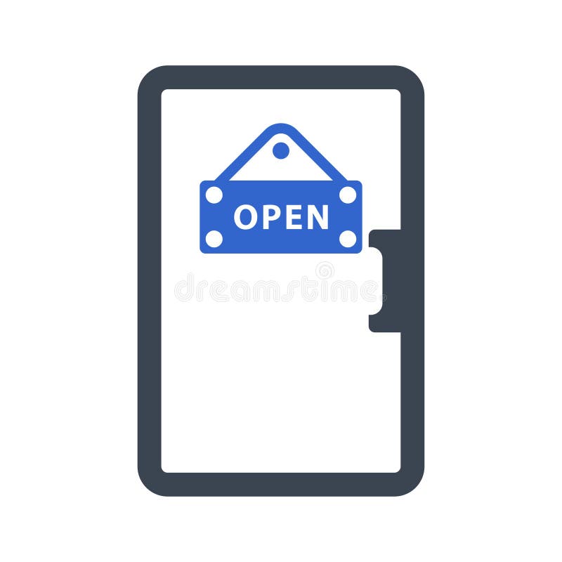 Restaurant open sign icon stock vector. Illustration of open - 211742310