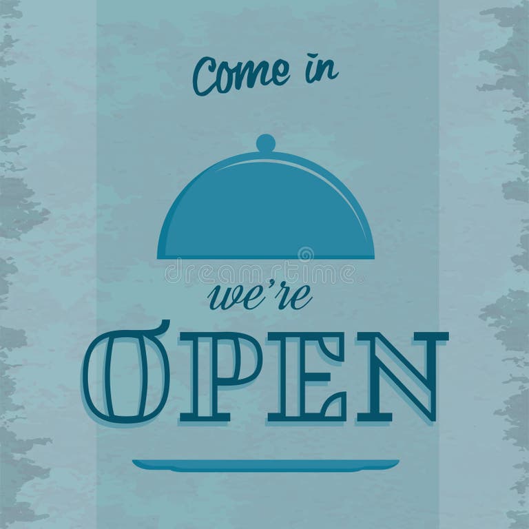 Restaurant Open Sign. Vector Illustration Decorative Design Stock ...