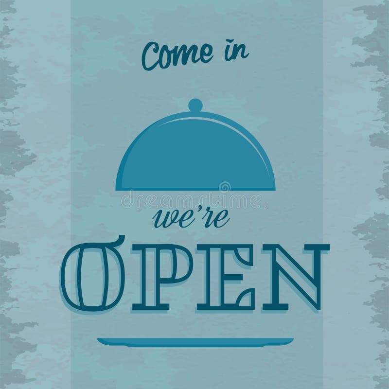 Restaurant Open Sign. Vector Illustration Decorative Design Stock ...