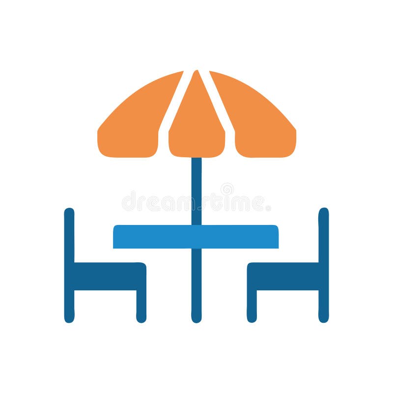 Restaurant Outdoor Table Icon Stock Vector - Illustration of design ...