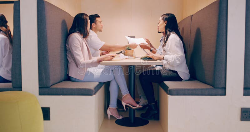 Restaurant, Planning and Business People with Startup Communication ...