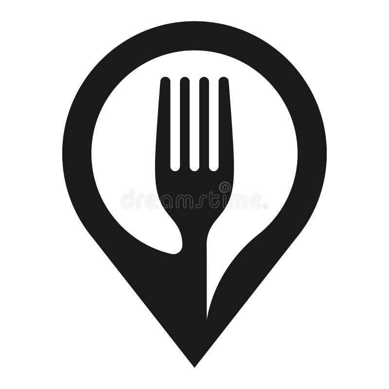 Restaurant Point Location Icon. Restaurant Map Vector Illustration ...