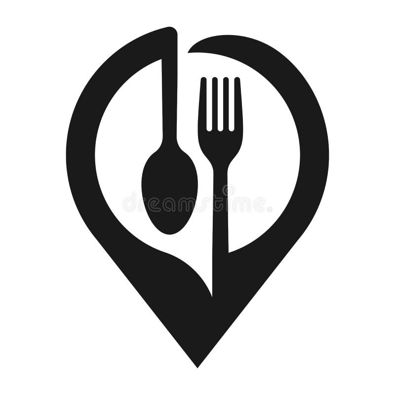 Restaurant Point Location Icon. Restaurant Map Vector Illustration ...
