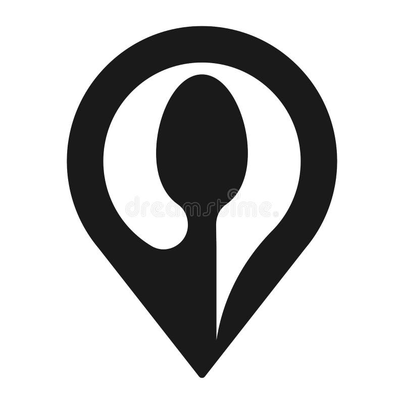 Restaurant Point Location Icon. Restaurant Map Vector Illustration ...
