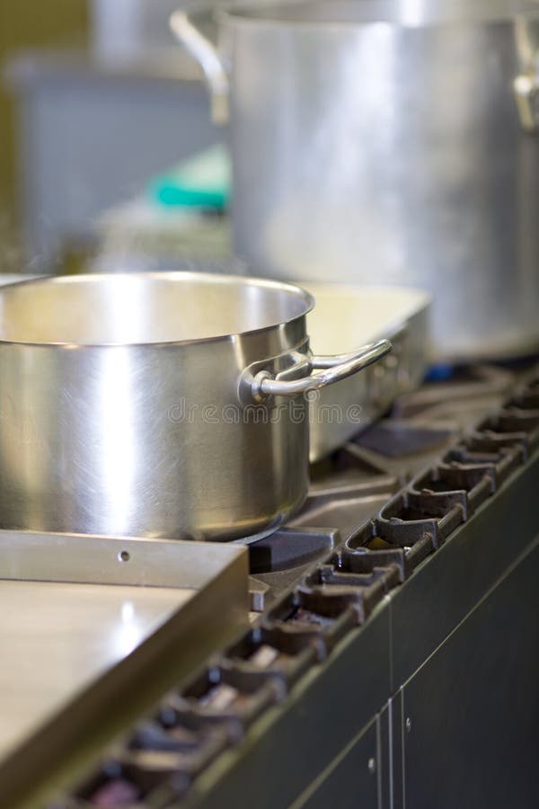 A restaurant pots stock photo. Image of interior, metal - 39017978