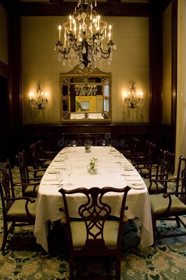 Restaurant Private Dining Room Stock Image - Image of chairs, mirror ...