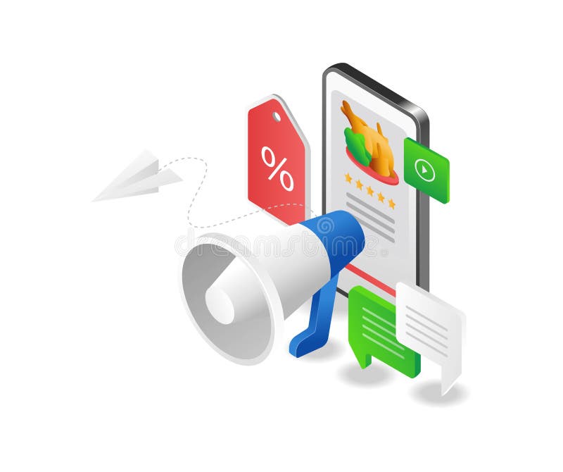 Restaurant Product Discount Promotion Campaign Stock Illustration ...