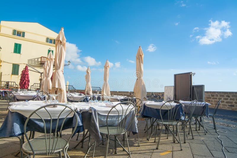 Restaurant by the Promenade Stock Image - Image of dining, holiday ...