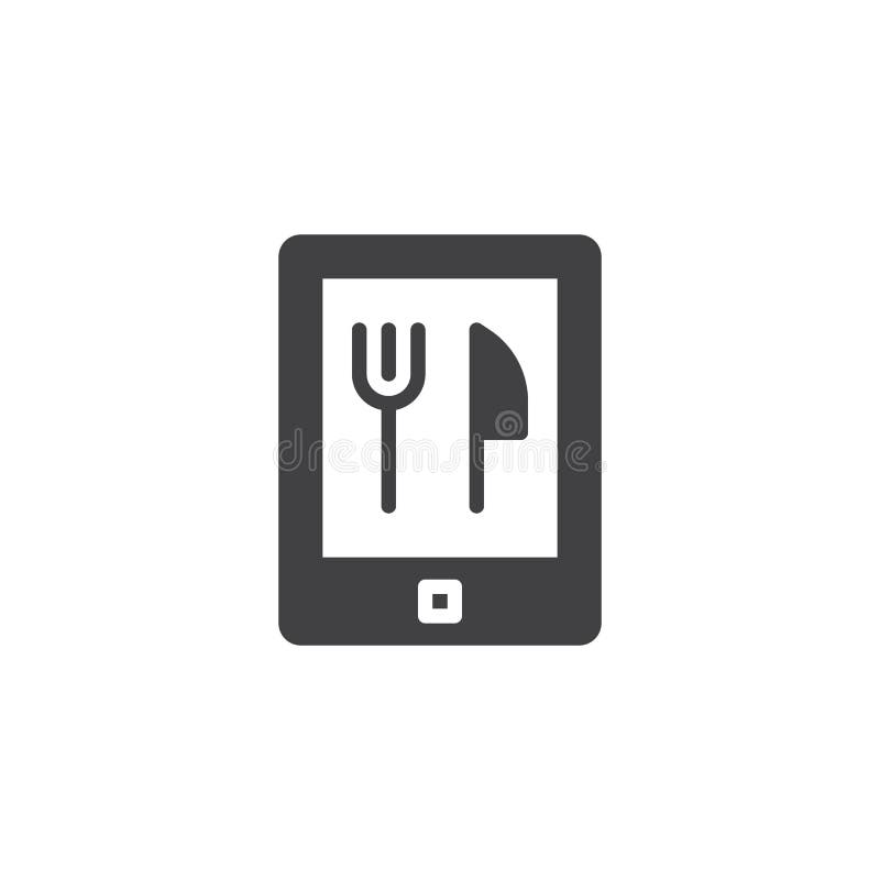 Restaurant Reservation Screen Vector Icon Stock Vector - Illustration ...