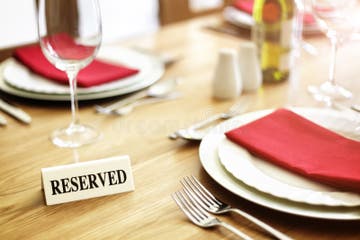 Restaurant Reserved Table Sign Stock Image - Image of lifestyle ...
