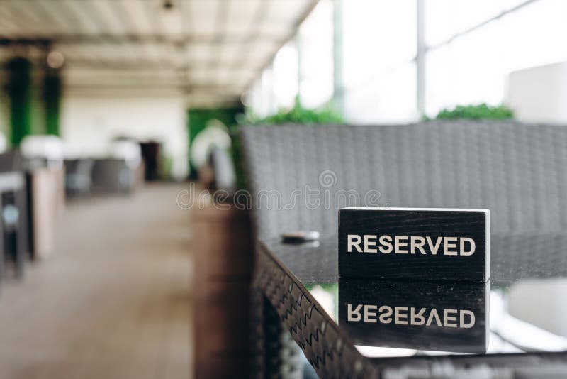Restaurant Reserved Table Sign. Restaurant Reservation Service Stock ...