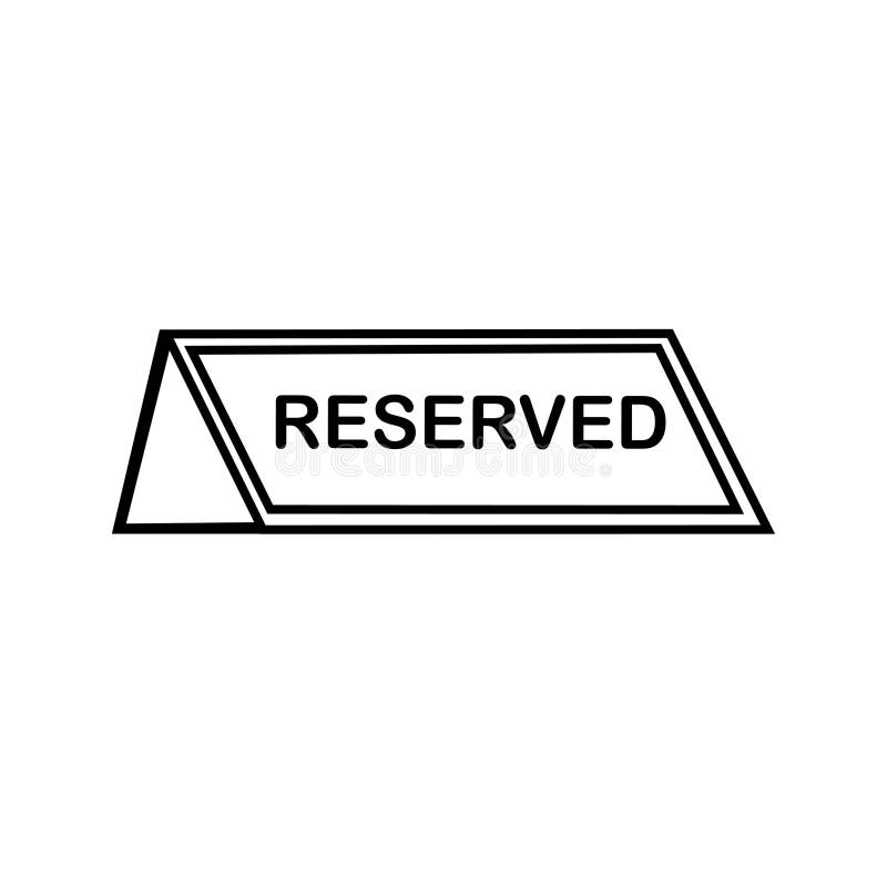 Restaurant Reserved Table Vector Icon Symbol Design Stock Vector ...