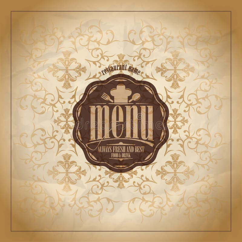 Restaurant Retro Paper Menu Design Stock Vector - Illustration of cafe ...