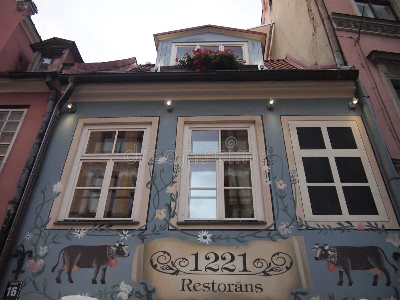 Restaurant in Riga S Historic Centre (Latvia) Stock Image - Image of ...