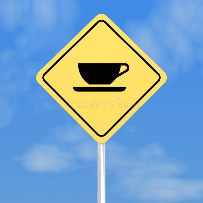 Restaurant road sign stock illustration. Illustration of beverage ...