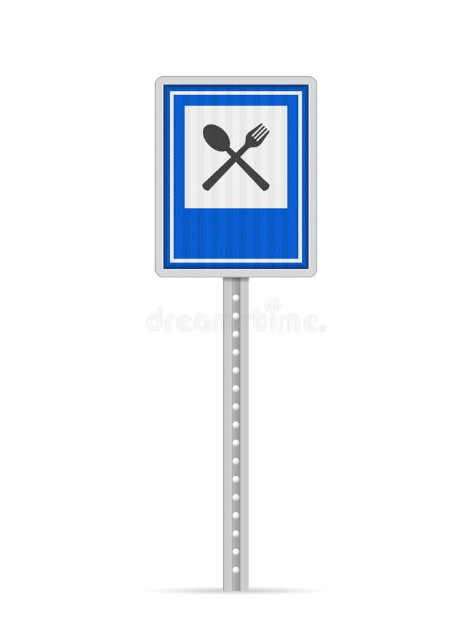 Restaurant road sign stock vector. Illustration of element - 242725680