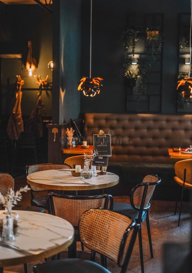 Restaurant Room with Tables and Chairs Stock Photo - Image of estate ...